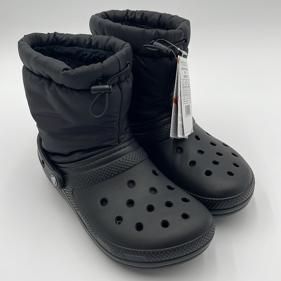 CROCS | Shoes | Nwt Crocs Classic Lined Neo Puff Black Boot W5m7 | Poshmark